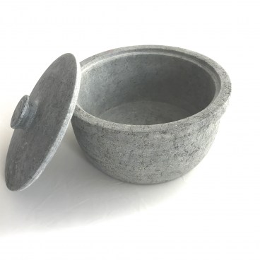 Indian Soapstone Covered Pot | Ancient Cookware